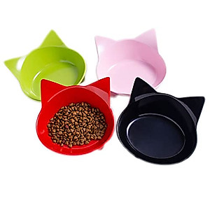 Cat Bowls, Anti-Slip Multi-Purpose Cat Food Bowl Pet Water Bowl Cat Feeding Bowl for Cats and Small Dogs (Pink)