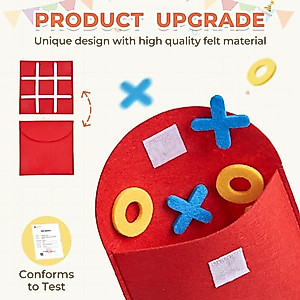 JoyCat Tic Tac Toe Strategic Board Game for Kids and Family,Birthday Party Favors,Classic Educational Toys for Goodie Bag Stuffers,Gifts for Students with Envelope,Easy to Store(Bulk Pack of 30)