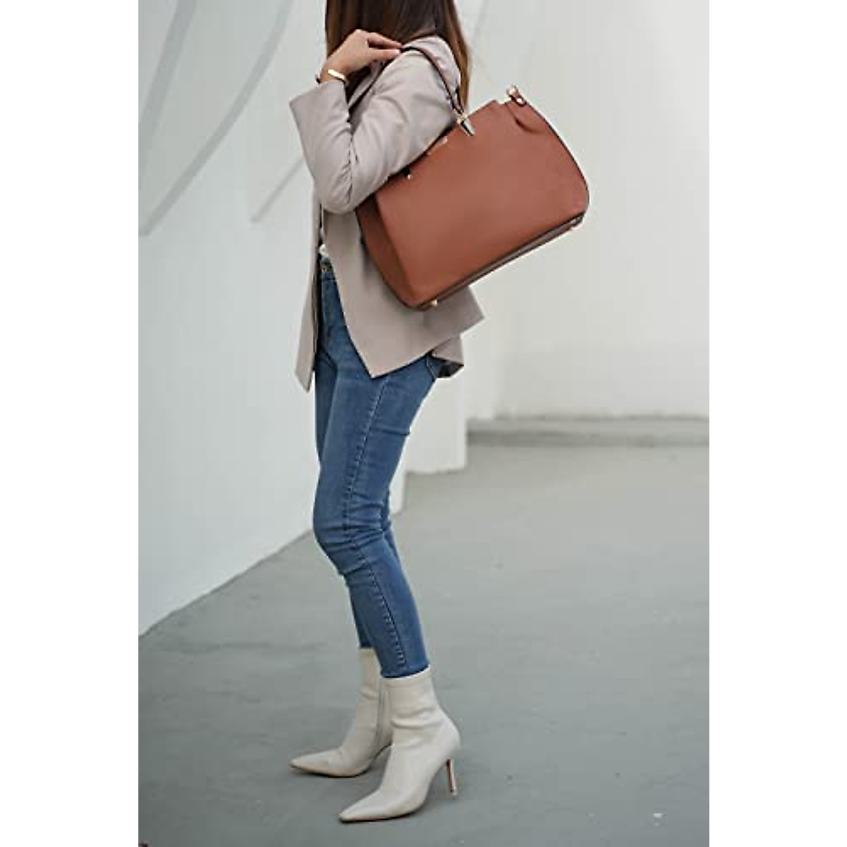 MKF Collection Tote Bag set for Women’s, Handbag Wristlet Wallet, Vegan Leather Top-Handle Tote Purse