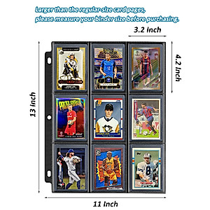 Toploader Binder Pages for Trading & Sports Card Toploader Storage, 9 Pocket Double-Sided Toploader Binder Sheets for TCG Toploaders, 252 Pockets