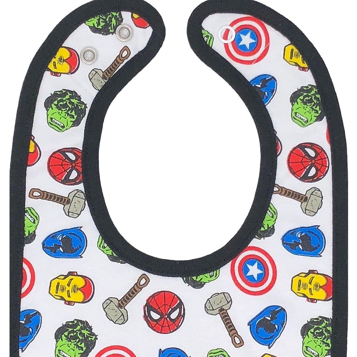 Marvel Avengers Baby Boys' Bibs 6 Pack Spiderman Hulk Thor Iron Man Captain America
