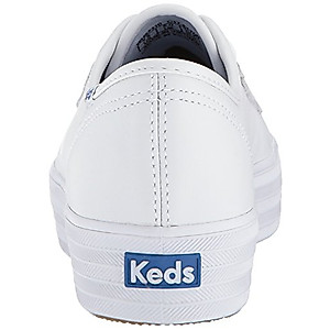 Keds Women's Triple Kick Leather Fashion Sneaker,White,7 M US