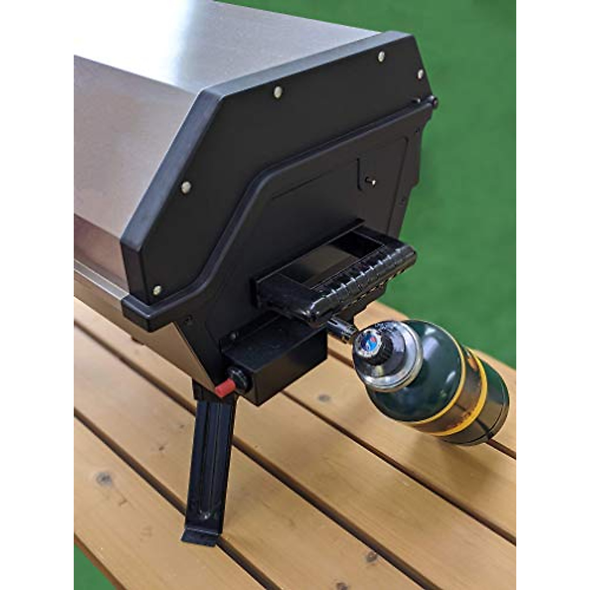 MARTIN Portable Propane Bbq Gas Grill 14,000 Btu Porcelain Grid with Support Legs and Grease Pan