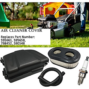 LIZAPUS 595658 Air Cleaner Cover with 595661 Base Air Cleaner Compatible with 09P702 093J02 092J0B 103M02 104M02 104M05 09P700 550E 550EX 575EX 625EX 625EXi 675EXi 725Exi