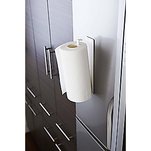 Yamazaki KT-PL AK WH Plate Magnetic Paper Towel Holder, 約W6×D5.5×H24.5cm, White