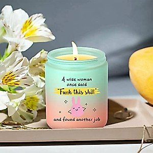SOGLIM Scented Candle - Inspirational Gifts for New Job, Gift for Coworker Leaving for New Job - Employee Appreciation Gift Going Away Gift for Coworker - Congratulation Coworker Leaving New Job Gifts