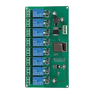 ESP8266 Relay Module, Relay Module 8‑Channel ESP8266 Development Board Development Board with 1 X Relay Module for Smart Home Control