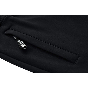 MAGNIVIT Men's Workout 3/4 Joggers Bodybuilding Gym Shorts Capri Pants Black