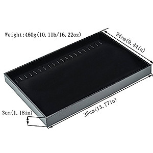 Stratalife Necklace Organzier Stackable Jewelry Organizer Drawer Jewelry Tray Velvet Jewelry Display for Selling Drawer Storage Gifts for Women (Necklace)