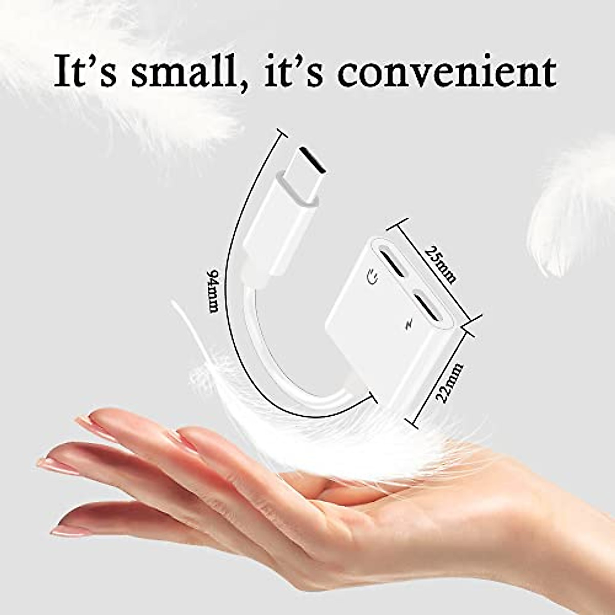 YAODHAOD USB C Splitter, 2 in 1 Dual USB C Headphone and Charger Adapter Compatible with Huawei P20, P30pro, P40,P40 Pro, Mate 30E Pro, Mate20pro, Nova 9 (Dual USB C)