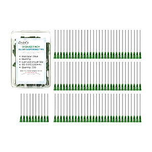 Rachel's Closeouts 100 Packs of 14 Gauge Needle 2-inch Dispensing Needle in Your Choice of Gauge & Pcs Blunt Tip Needle Industrial Dispensing Needle | Luer Lock Needle | Syringe Needles |
