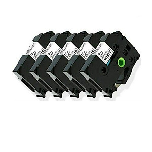 AM-Ink Compatible Labels Tape Replacement for Brother Ptouch Label Maker Tape (TZe-231 TZ-231) TZe Label Tape 12mm 0.47 Inch Laminated Black on White for PT-D210 PT-H110 PT-1880 PT-D400, 5-Pack