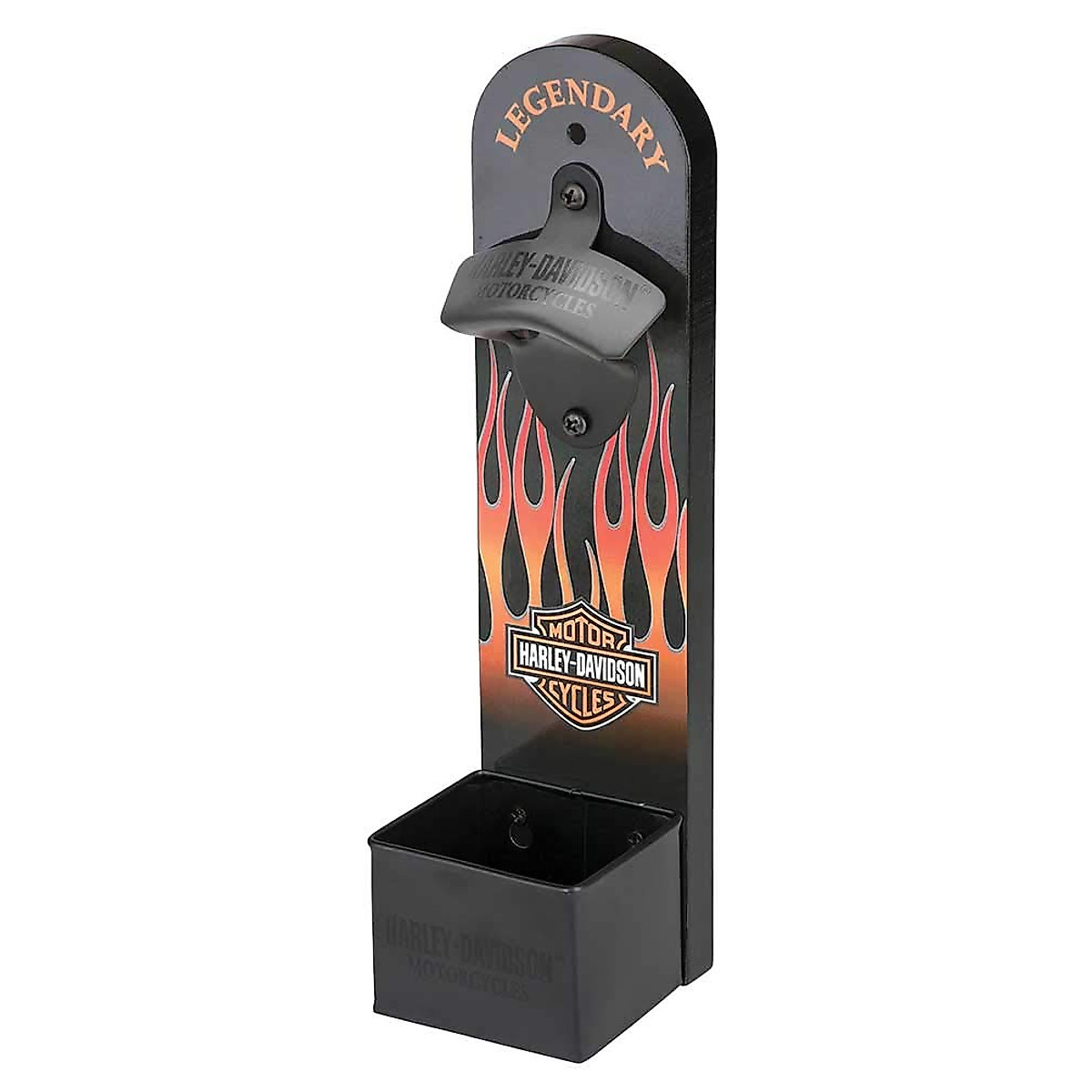Harley-Davidson Flames Wall Mount Bottle Opener, 12 inch Height HDL-18584
