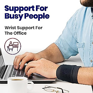 Wrist Wraps for Wrist Tendonitis - Wrist Support for Carpal Tunnel Pain Relief. Ganglion Cyst Wrist Brace or Carpal Tunnel Wrist Splint - 2 Wrist Wraps for Weightlifting Women Men Left & Right Hands