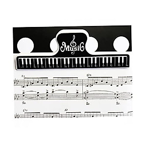 Havamoasa 2Pcs Music Book Clip Plastic Sheet Music Holders Page Marker Clips File Clips for Shops Home Office and School Black