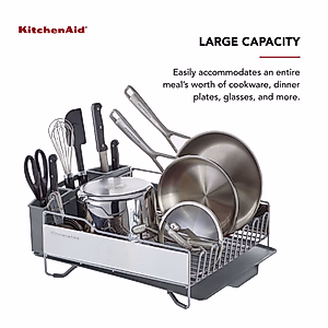 KitchenAid Full Size Dish Rack, Light Grey
