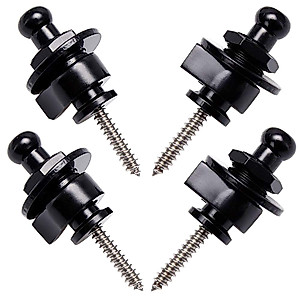 Wolfride 4 PCS Guitar Strap Locks and Buttons Security Quick Release Straplocks Strap Parts