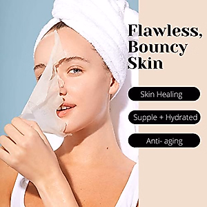 MEDIHEAL Official [Korea's No 1 Sheet Mask] - 10 Pack N.M.F Intensive Hydrating Mask/Ultra Moisturizing & Soothing 100% Cotton Sheet Facial Mask, NMF & Hyaluronic Acid & Witch Hazel Contained