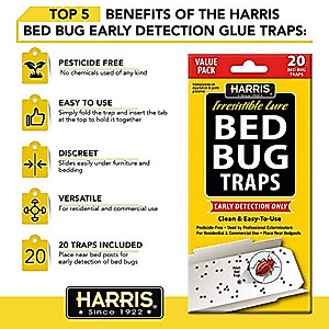 HARRIS Bed Bug Traps - Parent (20-Pack)