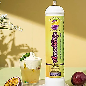 AmazWhip 0.95L 640 Gram Passion Fruit Flavor Whipped Cream Charger Cartridge Tank for Cream Charger Dispenser (1 cylinder)