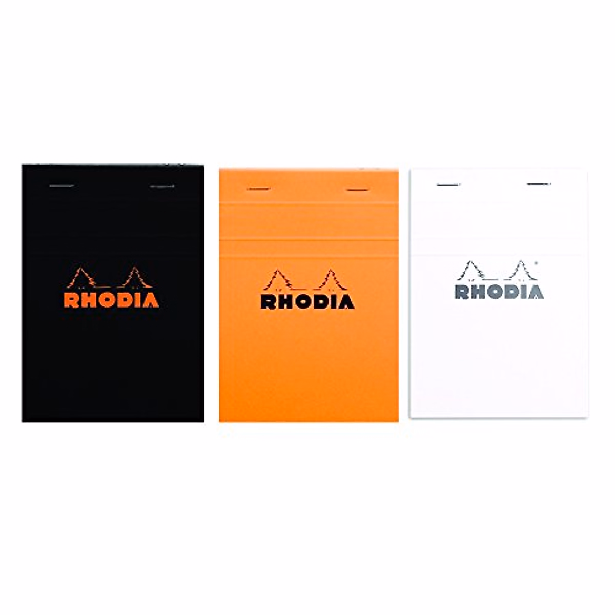Pack of 3 Rhodia Top Staplebound No. 13 Graph Notepad (4 X 6) Orange, Black and White