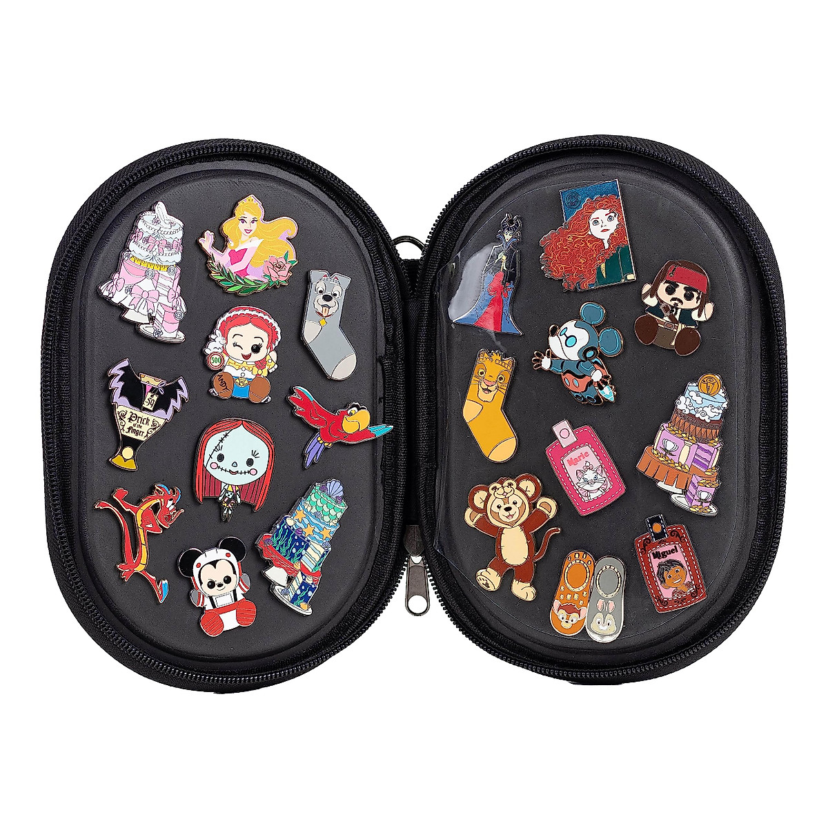 PinFolio Go Pin Display Bag, Lightweight & Compact Sports & Disney Pin Book Designed for Loungefly Backpacks & Easy Trading Up to 40 1-Inch Enamel Pins (Black)