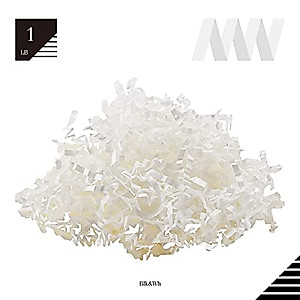 BLK&WH 1 LB Crinkle Cut Paper Shred Filler, White Crinkle Paper for Gift Wrapping, Shredded Paper for Gift Baskets, Crinkle Paper for Packaging