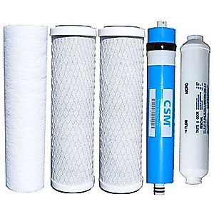 CSM Reverse Osmosis Replacement Filter Set 5 pcs w 50 GPD Membrane