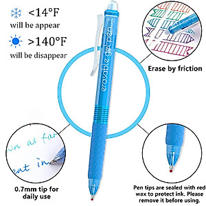 Vanstek 26 Colors Erasable Gel Pens, Retractable Erasable Pens Clicker, Fine Point(0.7), Make Mistakes Disappear, Premium Comfort Grip for Drawing Writing Planner and School Supplies