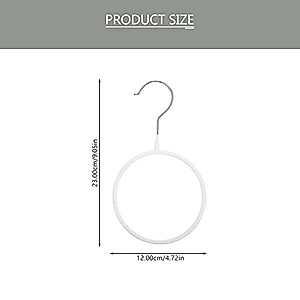 Cabilock 24pcs Circle Shawls Organizing Steel and for Organizer Hanger Wardrobe Belt Bathroom Save Neckties, Saver Pashminas Scarves, Clothes White Non Rack Scarf Clo Accessories