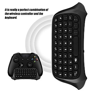 PUSOKEI Mini Controller Keyboard Controller Chat Keyboard one Controller Keyboard for one GamePad Game Gaming Controller (Black) [video game]