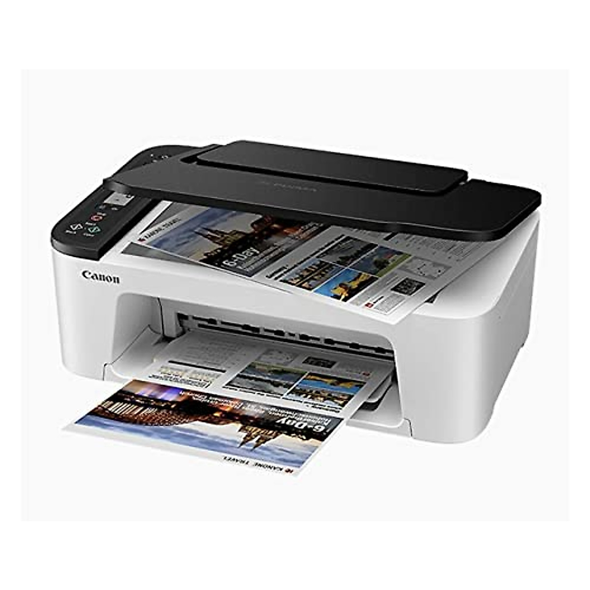 Canon PIXMA TS Series Wireless All-in-One Color Inkjet Printer - Print Copy Scan - Mobile Printing, 50 Sheets Paper Tray, 4800 x 1200 dpi, 1.5'' LCD Display, with MTC Printer Cable White