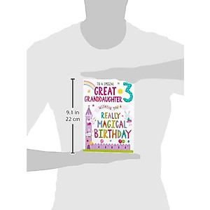 Regal Publishing Juvenile Birthday Card Age 3 Great Granddaughter - 9 x 6 inches