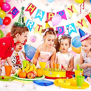 Keaziu 100PCS Star Confetti Sliver Star Foil Sequin Table Confetti for Wedding Birthday Halloween Party Wedding Valentine's Day Baby Shower Decorations Sliver