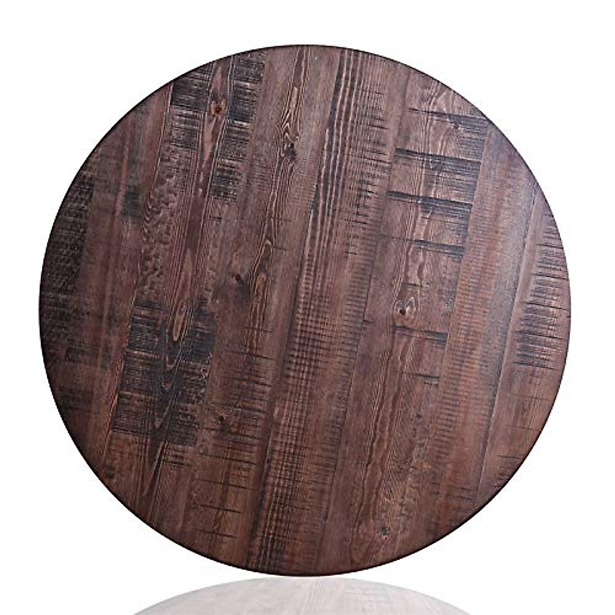 Furniture of America Haliana 45" Round Counter Height Dining Table in Weathered Brown Gray