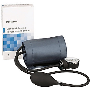 McKesson Aneroid Sphygmomanometer, Blood Pressure with Cuff, Navy, Adult Medium, 1 Count