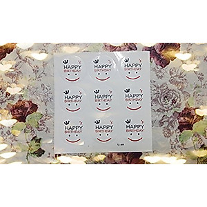 90 Pcs Happy Birthday Stickers , Smiley Face Sticker ,Round Stickers , Happy Birthday Envelope Round Seal Decorative Label Stickers by CSC@C