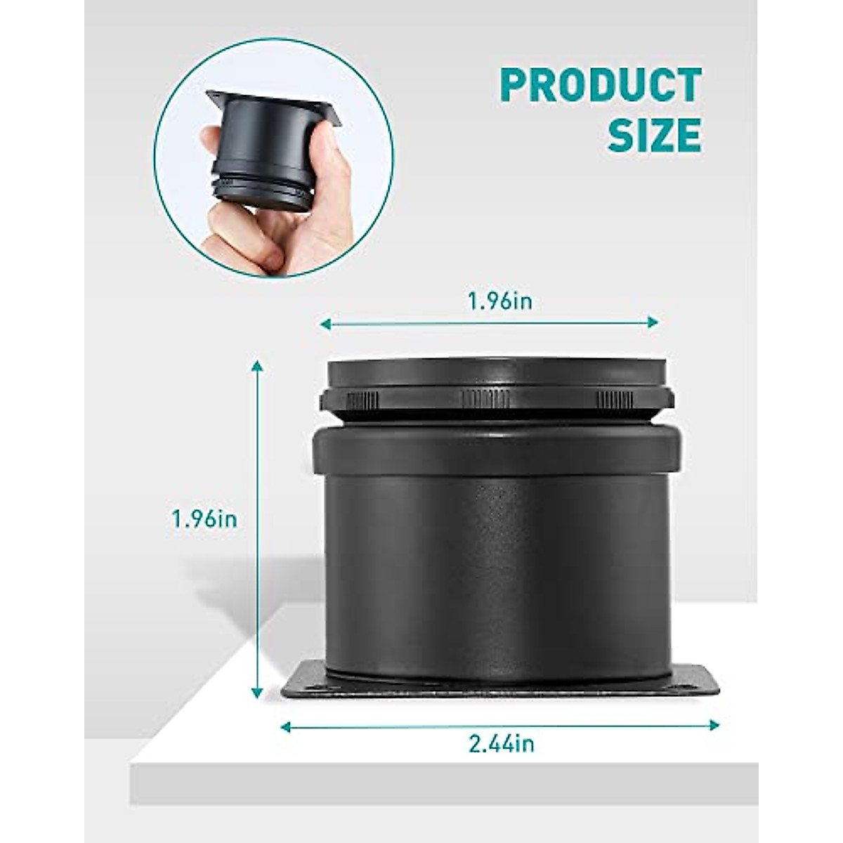 HDAJY 8pcs 2 Inch Furniture Legs, Adjustable Metal Couch Legs with 32 Screws, Premium Furniture Feet, Used for Cabinet Legs, Feet for Furniture, Black