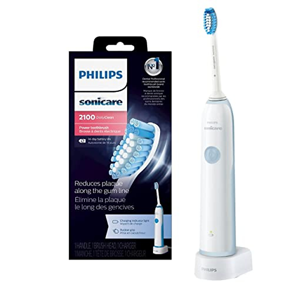 Philips Sonicare 2 Series plaque control rechargeable electric toothbrush, HX6211