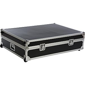 Displays2go Shipping and Storage Case with Wheels, Handles, EVA Foam Padded, Metal Edges (45 x 12.5 x 32.5)