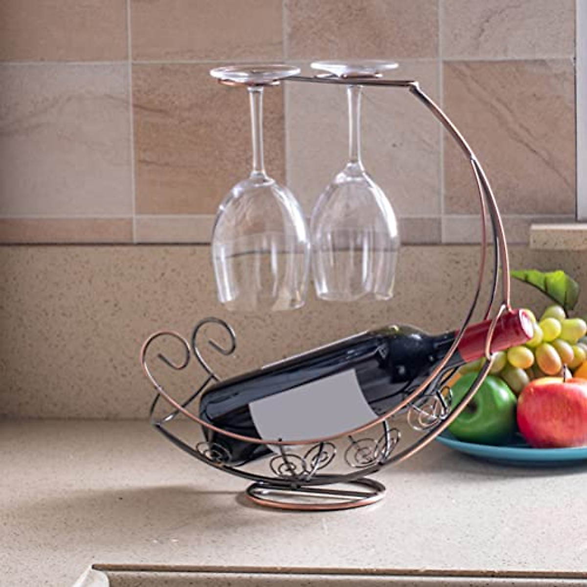 Cabilock Wine Bottle Rack Countertop Rack Glasses Rack Pirate Ship Bottle Holder Storage Shelf Beer Soda Can Dispenser for Home Party Bar Bottle Holders Ornament Display Stand Ornament Display Stand