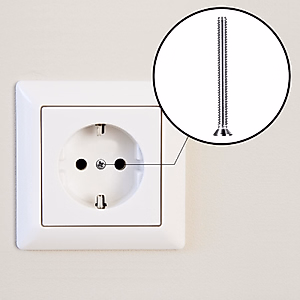 Morbeste 50 Pieces Extra Long Outlet and Device Mounting Screws, 6-32 x 1-12 Inches Pan Head Machine Screws, Full Thread Truss Head Stainless Steel Screws Bolts Funiture Drive Tool Accessories