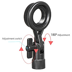 Microphone Holder, Portable Anti Vibration Mic Stand Adapter Microphone Shock Mount for 22mm/0.9in Microphones for Recording Studio