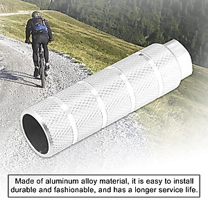 X AUTOHAUX 4pcs Aluminum Alloy Rear Foot Pegs Footrests Universal Silver Tone for BMX MTB Bike Bicycle Fit 3/8 Inch Axles