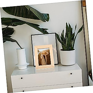 HOMSFOU 6pcs photo frame wood table decor tablescape decor natural wood frame picture frames stand photo display frame 5x7 picture frame Photo Holder Frame for Picture Frame for Photo nail
