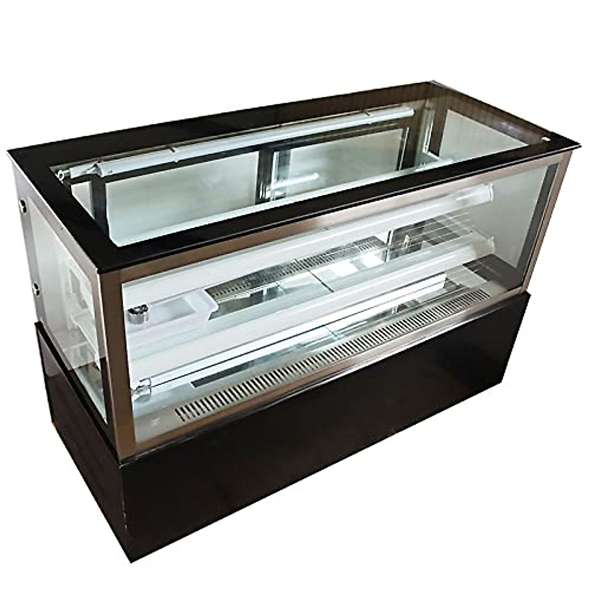 HayWHNKN 47inch Pastry Refrigerator Display Case Countertop with Humidification Function Bakery Display Case Cabinet Countertop Right Angle Back Door Three Layers 220V