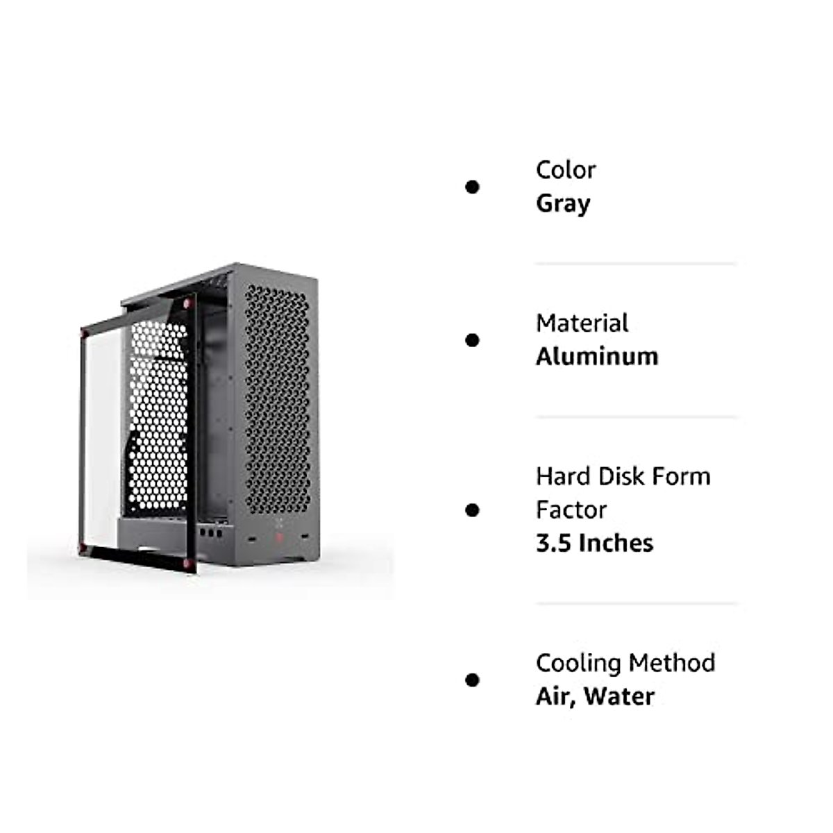 C1(C1 Upgraded Version)Micro ATX Computer Case for PC 2023 Mid Tower Aluminum Alloy Large Side Penetration MATX ITX Gaming Case in-Line Long Graphics Card ATX Power Supply 240 Water-Cooled Hard Drive