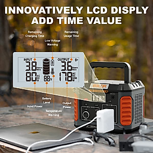 BALDR Portable Power Station 500W, 400Wh Outdoor Solar Generator Mobile Lithium Battery Pack with 120V AC Outlet (Solar Panel Optional) for Road Trip Camping, Outdoor Adventure