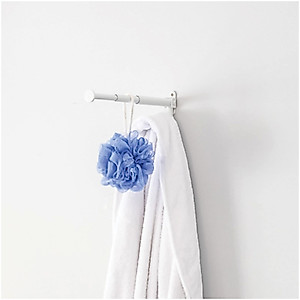 Franklin Brass Extend-a-Hook Oval (1-Pack) Expandable Single Wall Hook Pure White Foldable 2-12' Adjustable Length Hanger for Clothes, Bags, Towels, Purses, Mounted Organization B45618M-PW-R