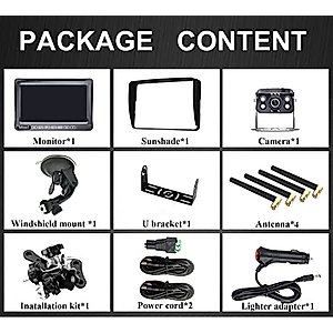 DoHonest RV Backup Camera Wireless HD 1080P with 7‘’ Touch Key DVR Monitor, 2022 Newest Version Rear View Camera Stable Signals Adapter for Furrion Pre-Wired for RVs,Truck,Trailer,IR Night Vision S21